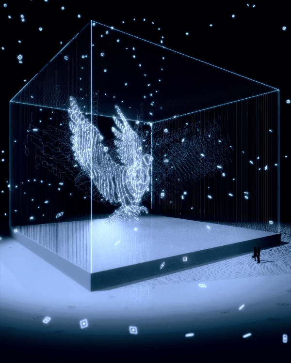 Glowing Animated Sculpture "Eagle"