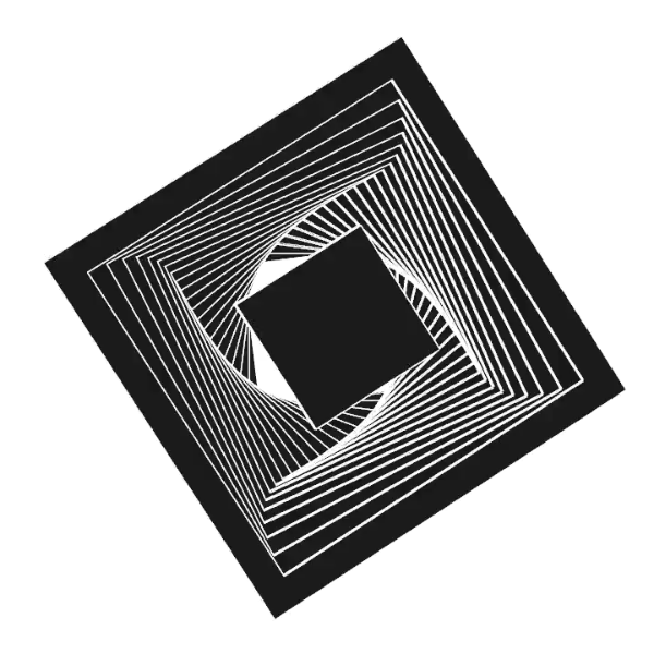 Rotating hollowed-out square.